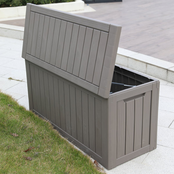 Modern Depo 80 Gallons Water Resistant Polypropylene(PP) Lockable Deck Box & Reviews | Wayfair